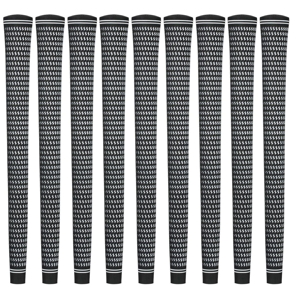 Karma Revolution Black/White Jumbo (+1/16") 9 piece Golf Grip Bundle ...