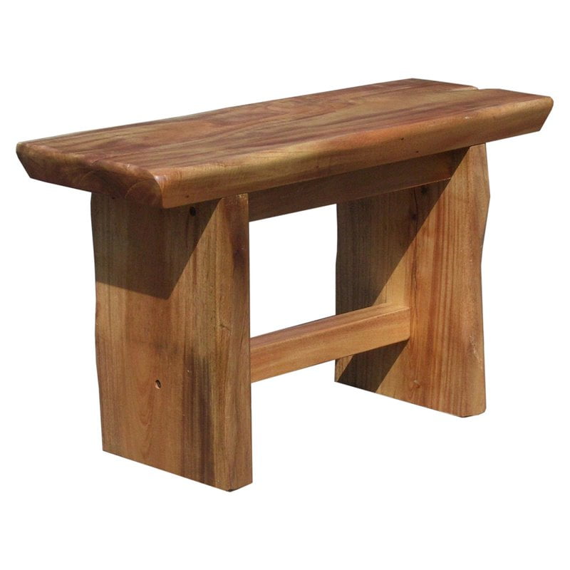 D-Art Collection Traditional Acacia Wood Capitola Bench in Dark Brown ...