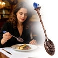 1 PC Retro Crystal Alloy Coffee Spoons - 4.3 Inch Vintage Carved Tea ...