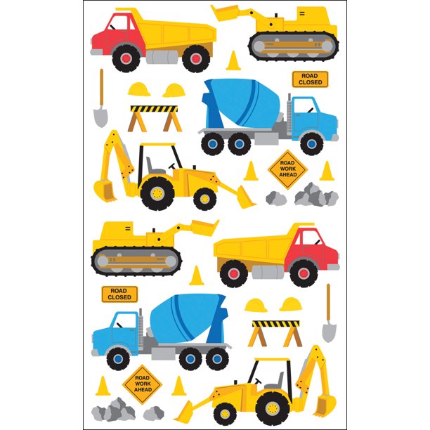 Mrs. Grossman's Stickers-Construction Equipment - Walmart.com - Walmart.com