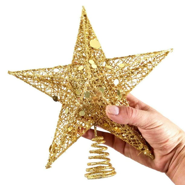 facefd 20cm Gold Glitter Metal Tree Star Great Design Suitable for ...