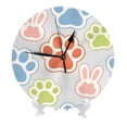 9.84in Round Wall Clock Frameless No Glass Silent Non-Ticking Pvc Board ...