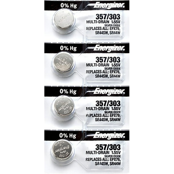 4 x Energizer 357 Watch Batteries, SR44W or 303 Battery - Walmart.ca