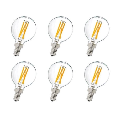Elitco Lighting G14LED101V1-6PK 2700K Dimmable 4 watts LED G14 Light ...
