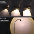 O'Bright Ray LED Spotlight Floor Lamp, Dimmable & Zoomable, Flexible ...