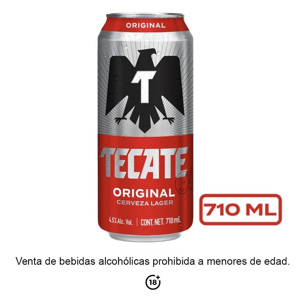 Cerveza clara Tecate 710 ml | Walmart en línea
