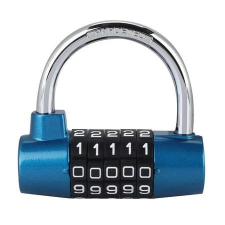 Herwey 5 Digit Code Lock Padlock U-shaped Suitcase Door Combination ...