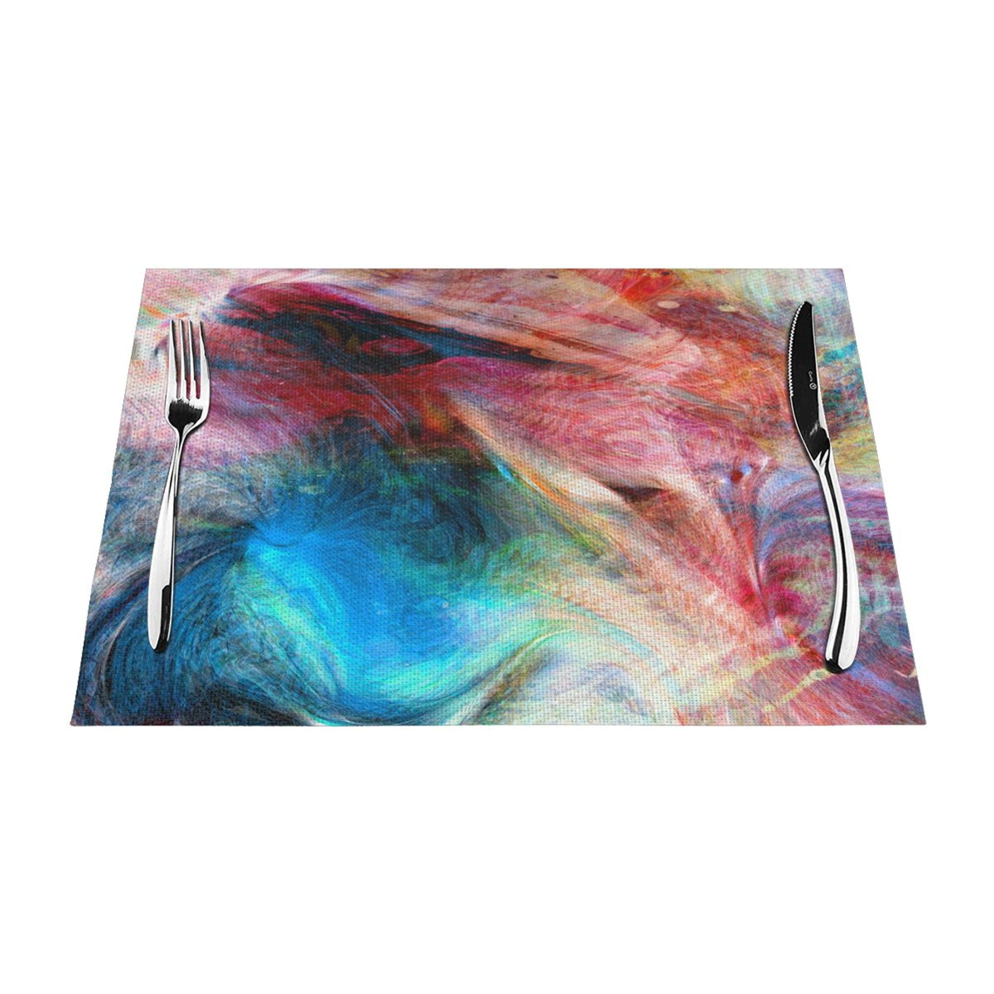 YFYANG Washable Heat-Resistant Placemats, 70% PVC/30% Polyester, Dreamy ...