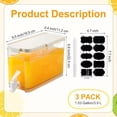 3 Set Plastic Drink Dispensers for Parties Beverage Dispenser for ...