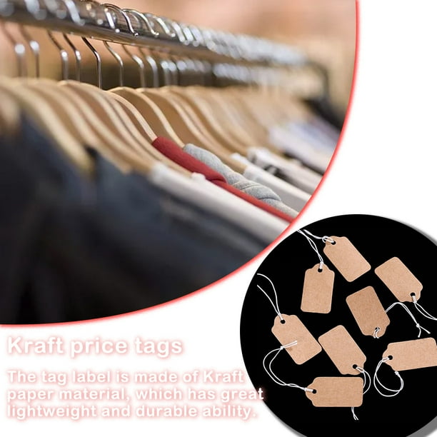 90 Pieces Marking Tag Hang Tags Display Label with Elastic String ...