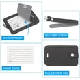 4 Pack Luggage Bag Tags, PU Leather Suitcase Name Tags with Snap Travel ...