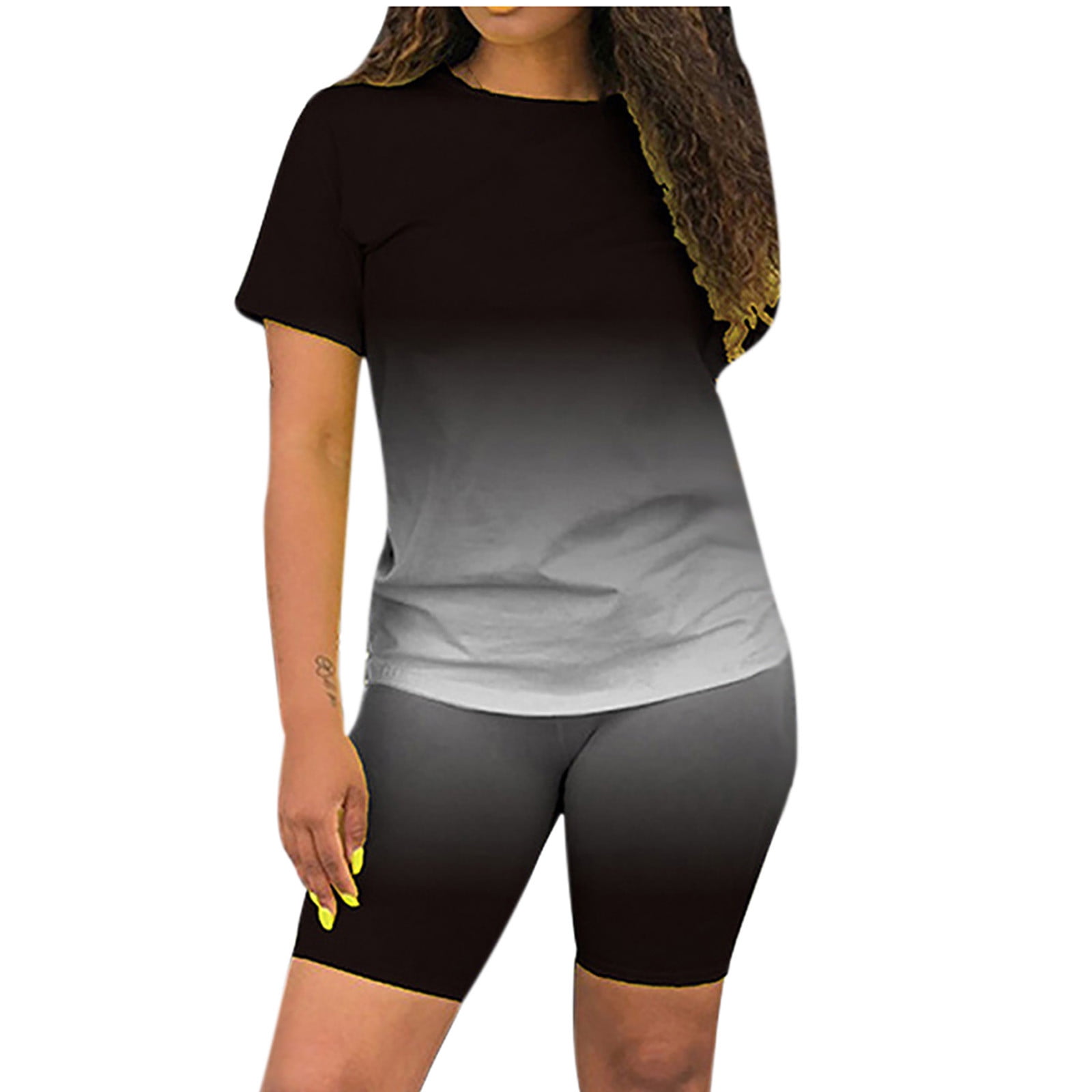 Edvintorg Shorts Sets Womens 2 Piece Clearance Summer Fashion Casual O ...