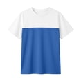 Boys Color Block Short Sleeve Tee Crew Neck Casual Comfortable Kids ...