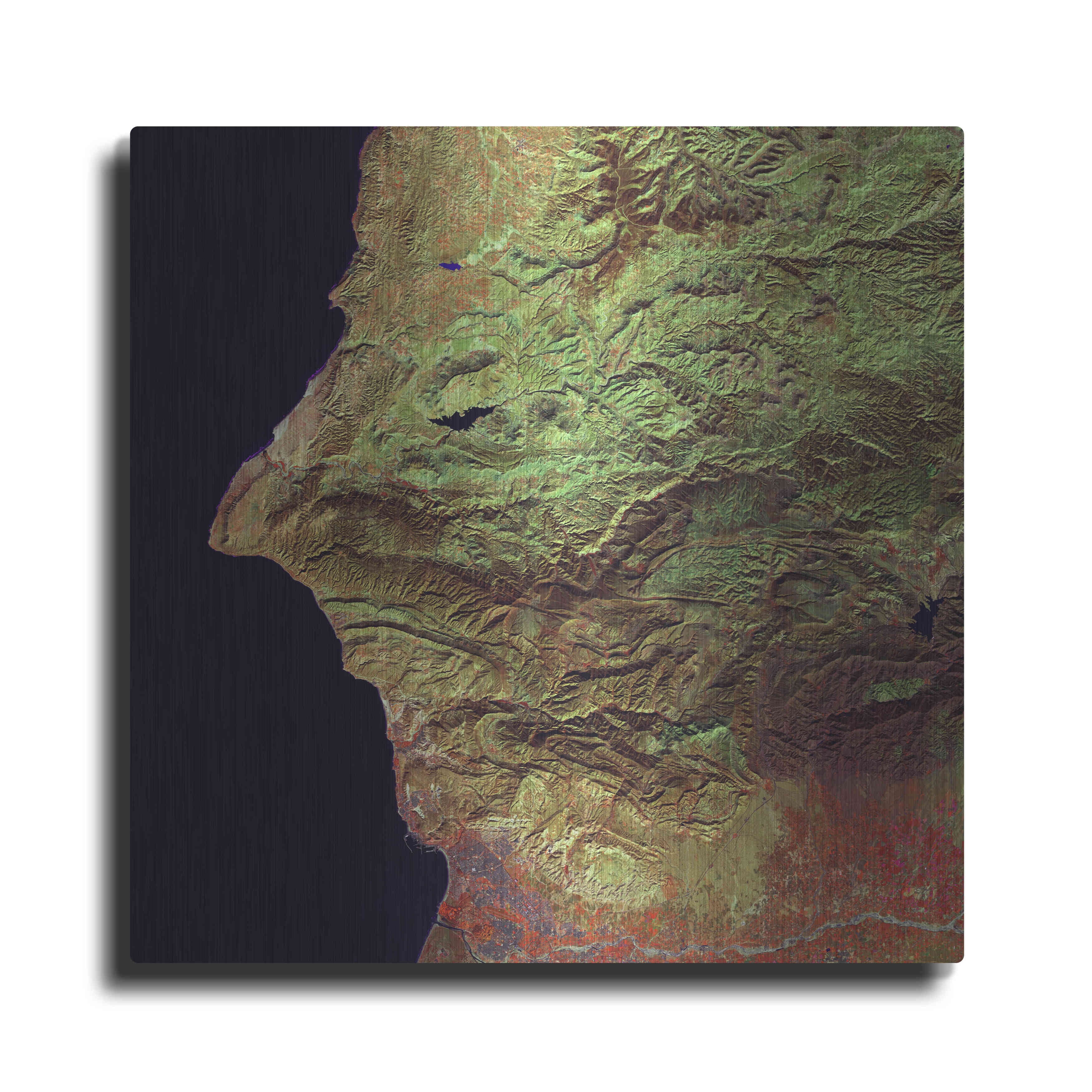 Luxe Metal Art 'Earth as Art: Earth Selfie,' Metal Wall Art, 24"x24 ...