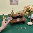 2-Tier Pine Wood Display Riser Stands for Cosmetic Jewelry Glasses ...