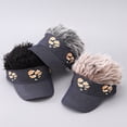 Fake Hair Baseball Hat Men's Visor Hat Novelty Golf Cap for Travel ...