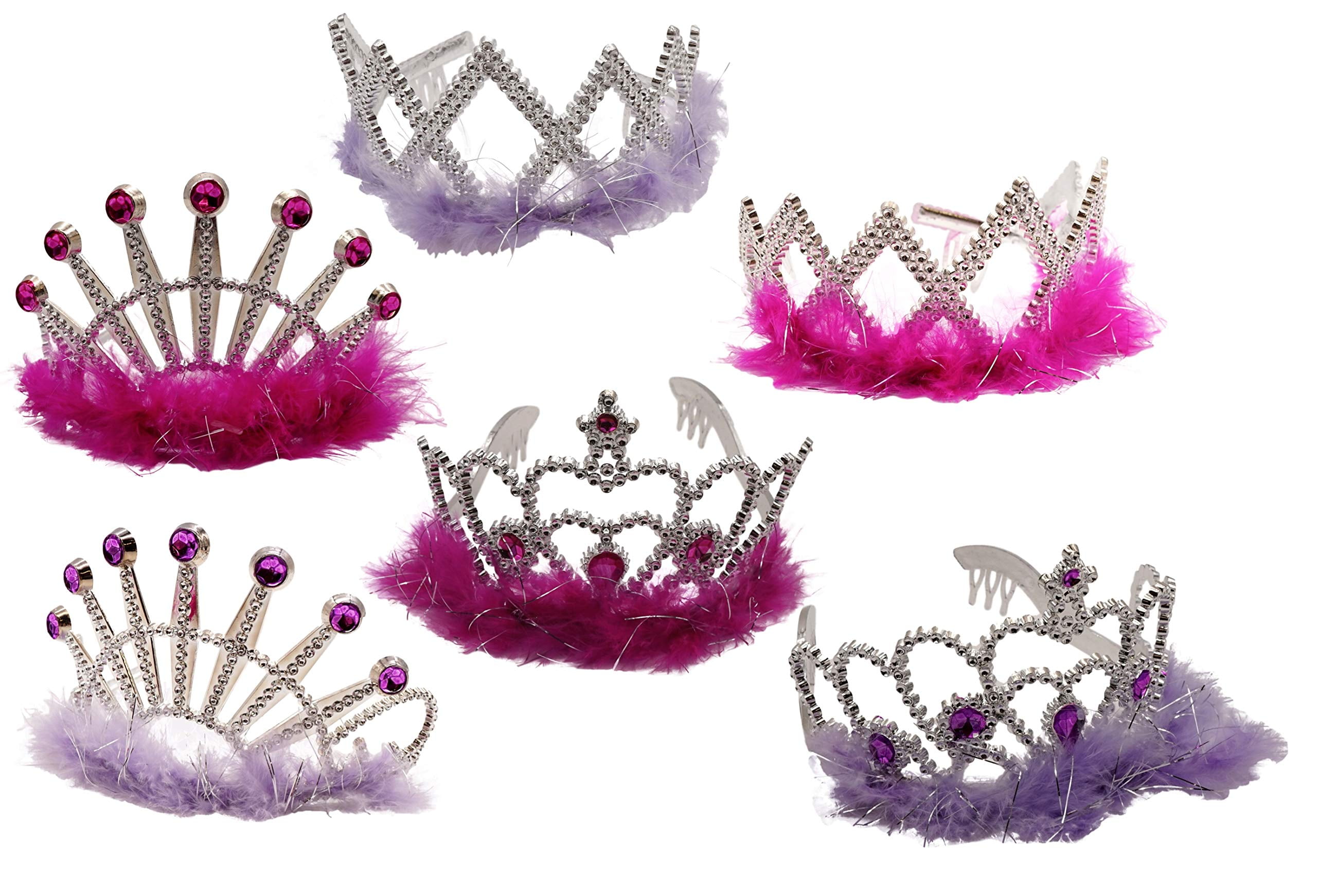 Treasure Co Trio Princess Tiara Crowns Dress Up (6 Pack, Styles Vary ...