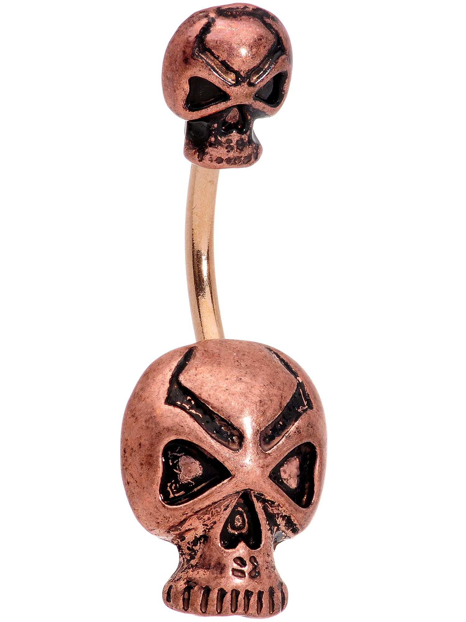 Body Candy Womens 14G Electroplated Steel Navel Ring Piercing Double ...