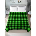 Queen Flat Sheet Green Buffalo Plaid Flat Sheets Only Soft Breathable ...