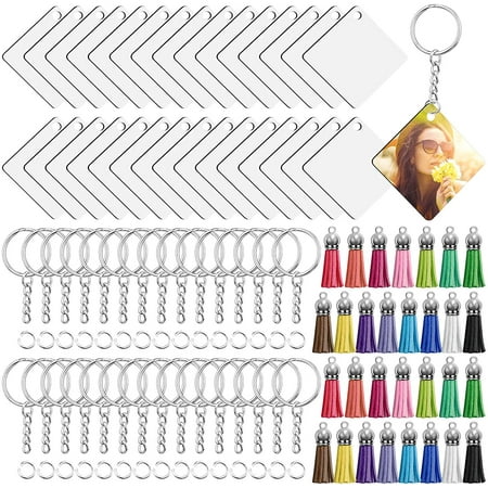 Sublimation Keychain Blanks Bulk, Tuceyea 120Pcs Sublimation Keychains ...