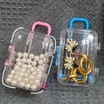 MIni Small Clear Plastic Beads Storage Containers Box with Hinged Lid ...