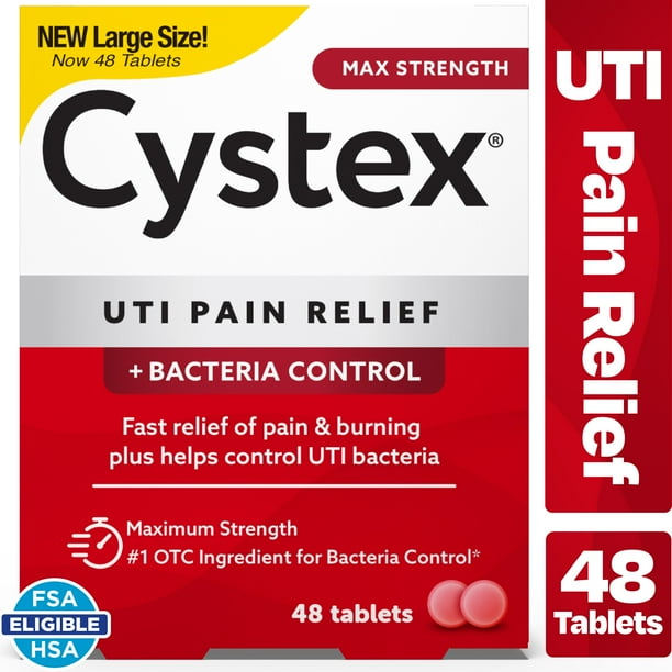 Cystex UTI Pain Relief, Maximum Strength Urinary Tract Infection ...