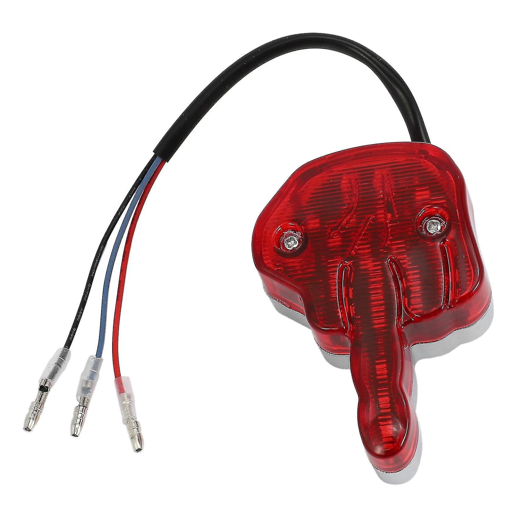 Motorcycle Middle Finger Led Tail Light Compatible With Chopper Yamaha ...