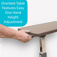 Essential Medical Supply Height Adjustable Automatic Overbed Table with ...