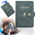 1Pc Dark Gray Compact Passport Book with Clear Interior Window, Water ...