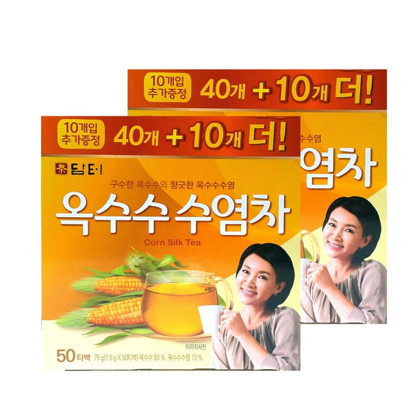 Damtuh Korean Corn Silk Tea Caffeine-Free Sugar-Free Bleach-Free Herbal ...