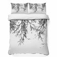 Dead Tree Branches Birds 3 Pieces Quilt Set,1 Quilt with 2 Shams,Black ...
