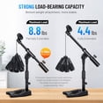 Mic Stand Desk Adjustable - Boom Arm Desktop Microphone Metal Weighted ...