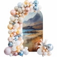 7.2FT Arch Backdrop Covers, Mountain Wedding Arch Cover Stretchy ...