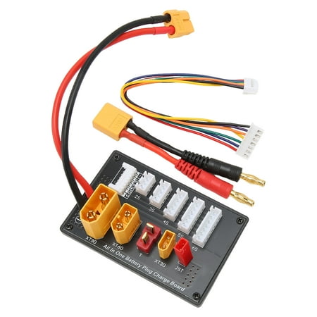 Lipo Battery Parallel Charging Board, XT30 XT60 XT90 JST T Connector Five In One 14AWG Cable ...