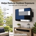 Blue Gray Outdoor TV Cover 52 to 55 Inch Abstract Color Block Geometric ...