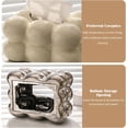 Bubble Texture Ceramic Tissue Box Cover - White Facial Paper Organizer ...