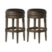 Maven Lane Adrien Counter Stool, Reclaimed Oak, Ronan Stone Vegan ...