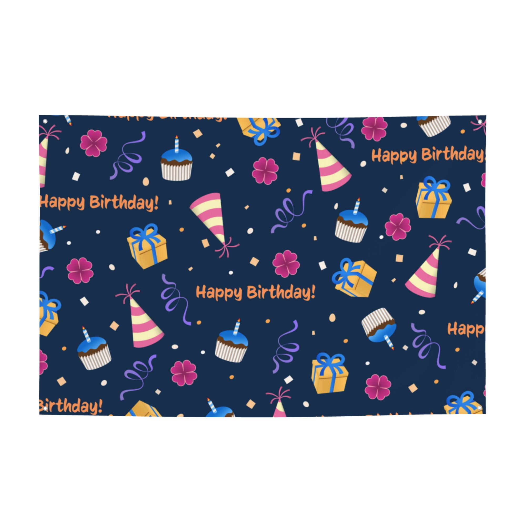 DouZhe Happy Birthday Party Sign Banner, Cake Gifts Candle Hanging ...