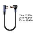 Short USB Cable Type C Cable Elbow Fast Charging USB to Type C Data ...