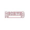 Stamp-Ever Pre-Inked Message Stamp – Received, Red Ink – Impression ...