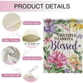 Grateful Thankful Blessed House Flag Double Sided, Spring Summer Flower ...