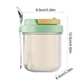 JHyouerji Yogurt Cups with Lids and Spoons,Green Reusable Overnight ...