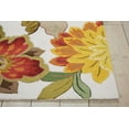 Nourison Fantasy Botanical Ivory Area Rug, Hand-Hooked, Floral Design ...