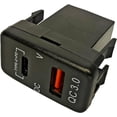 USB C Car Charger Socket for Toyota, 12V/24V Dual USB Outlet PD3.0 ...