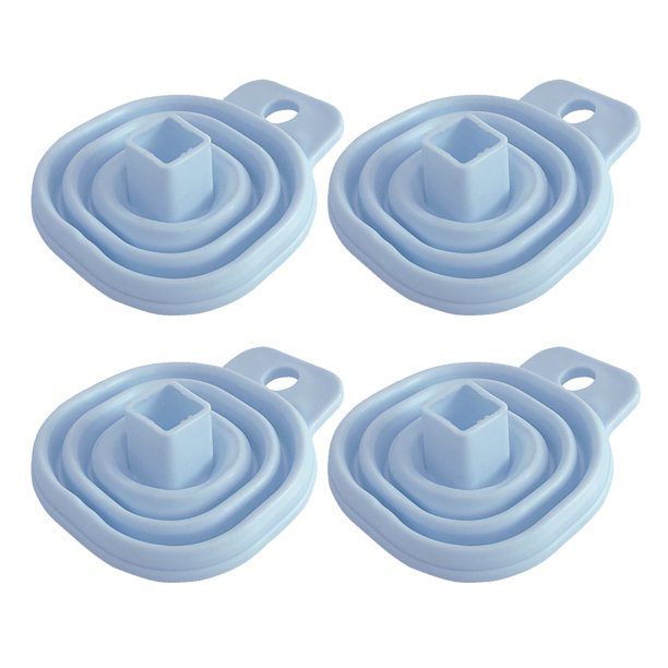 4-piece silicone folding funnel telescopic long-neck kitchen oil drain ...