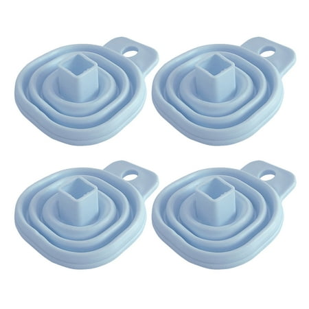 4-piece silicone folding funnel telescopic long-neck kitchen oil drain ...