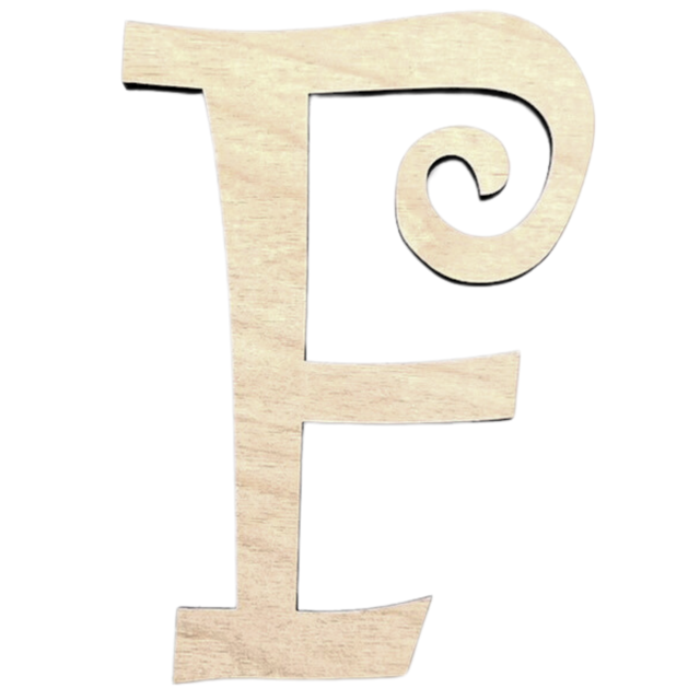 Krafty Supply - 20" Tall Birch Letter F | 1/4" Birch Plywood |Curlz ...