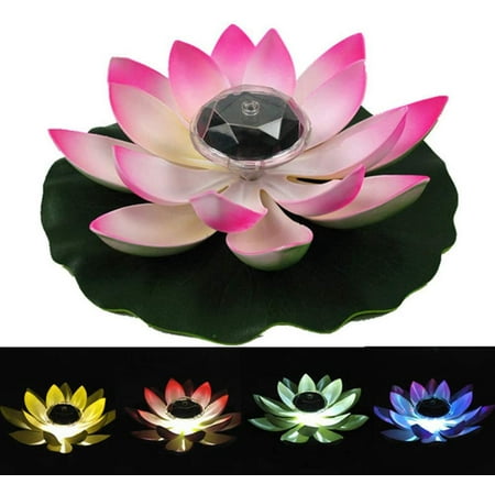 Solar Lily Pad LED Floating Lights for Pond or Water Garden | Walmart ...