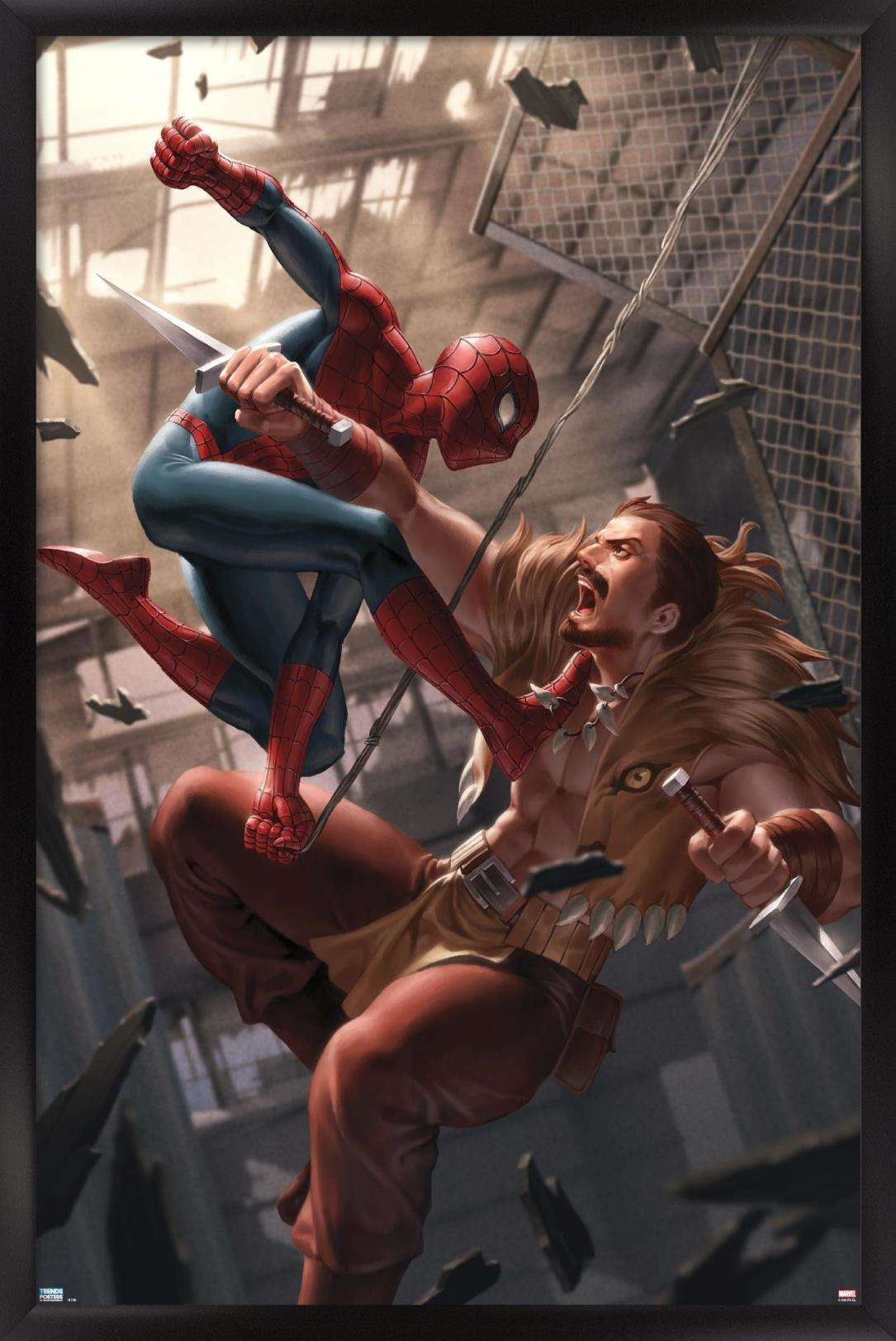 Marvel Comics - Spider-Man - Battle with Kraven Wall Poster, 14.725" x ...