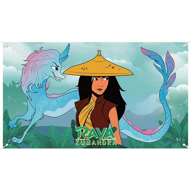 HTOOQ Dragon?Princess?Adventure?Kumandra Birthday Party Backdrop Banner ...